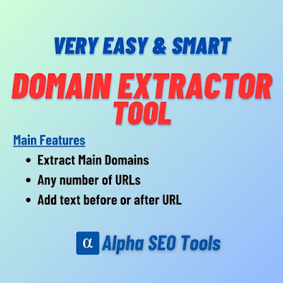Free Domain Extractor Tool - Extract Domain from URL - Disavow File Generator - Alpha SEO Tools